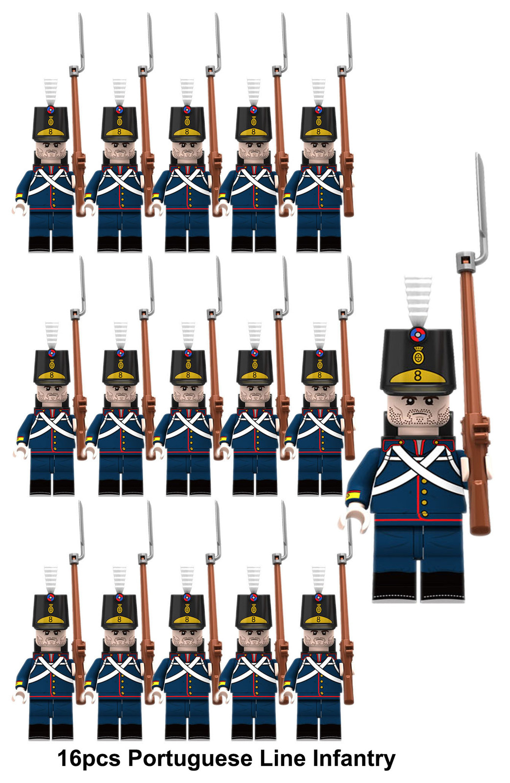 16pcs French Sappers Infantry Army Set Napoleonic Wars Custom ...