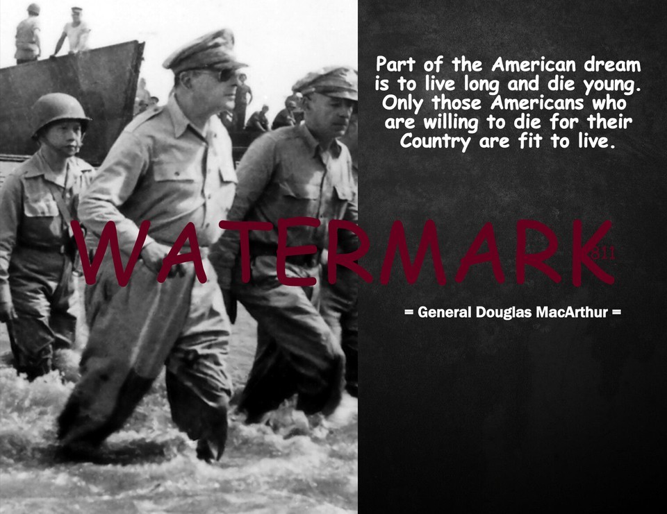 GENERAL DOUGLAS MACARTHUR FAMOUS QUOTE PHOTO PRINT PART OF THE AMERICAN ...