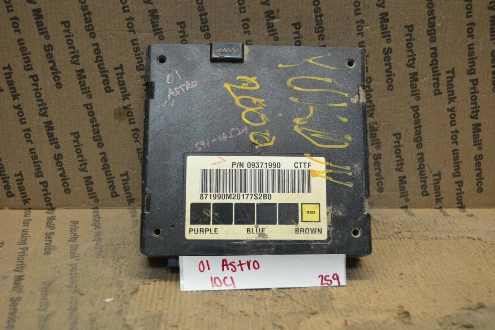 2001 Chevrolet Astro Body Control Unit BCM 09371990 Module 295-10c1 - Other