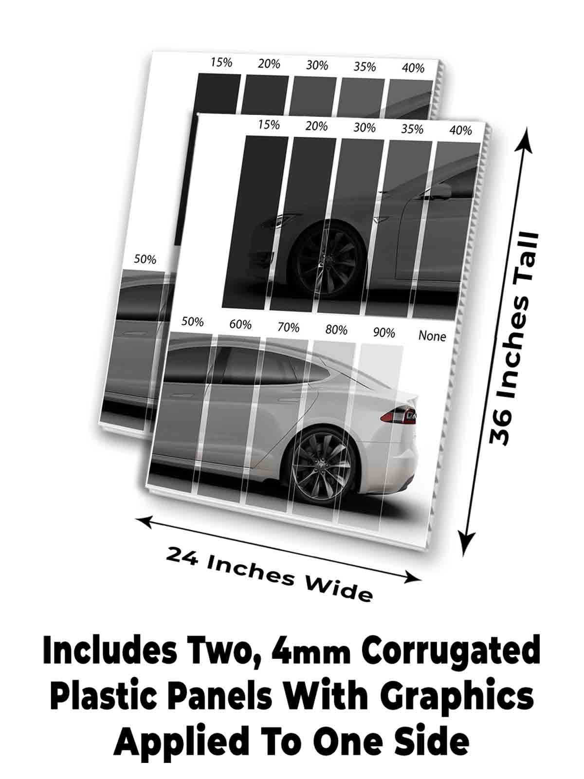 WINDOW TINT Signicade 24x36 Aframe Sidewalk Decal Sign Banner CARS SUN ...