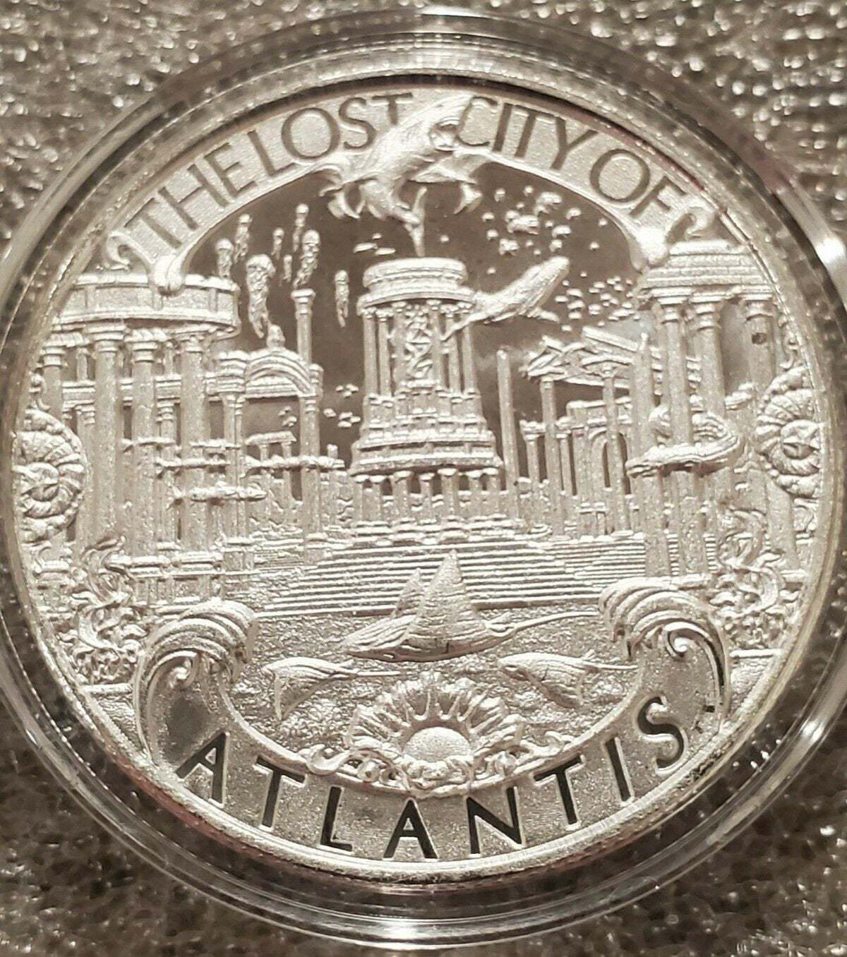 Poseidon ocean emperor 1 oz .999 Silver Coin lost city of Atlantis ...