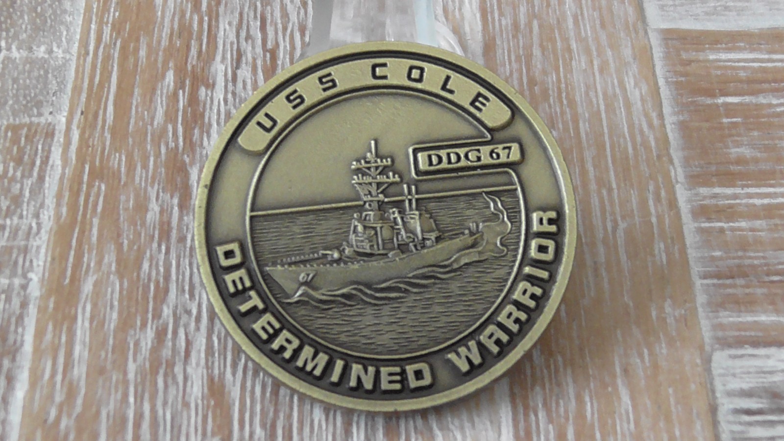 USN USS Cole DDG 67 Determined Warrior Challenge Coin #D436 - Challenge ...