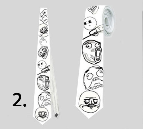Men necktie with emojis and memes customized tie with smileys - Men's ...