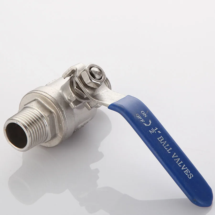 House Home 304 Stainless Steel Two Piece Ball Valve 1/4 3/8 1/2" 3/4" 1" 2" BSP - Home Improvement