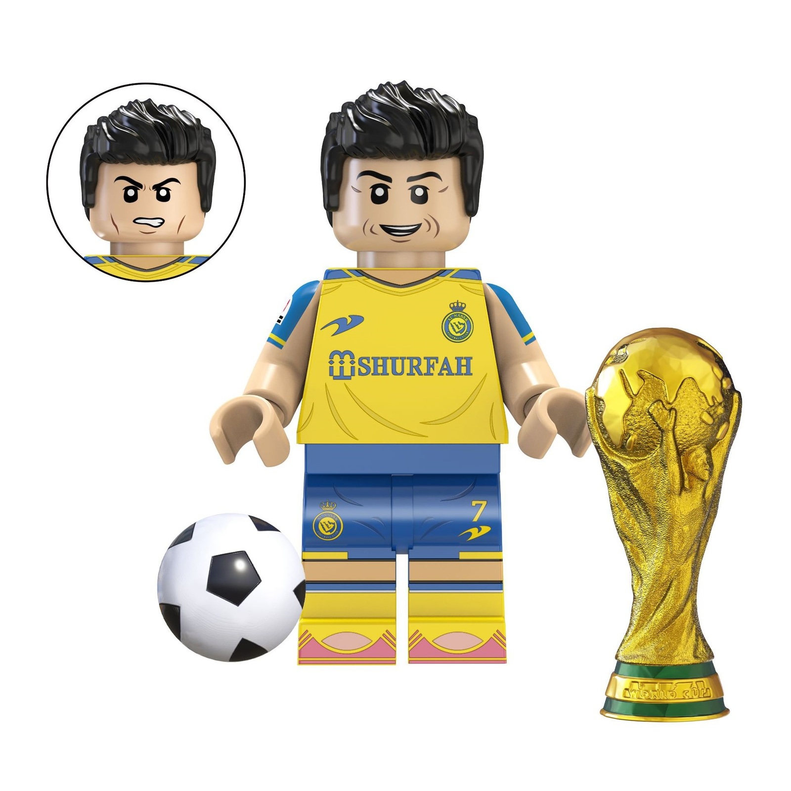 Cristiano Ronaldo Al Nassr Famous Football Player Lego Compatible ...