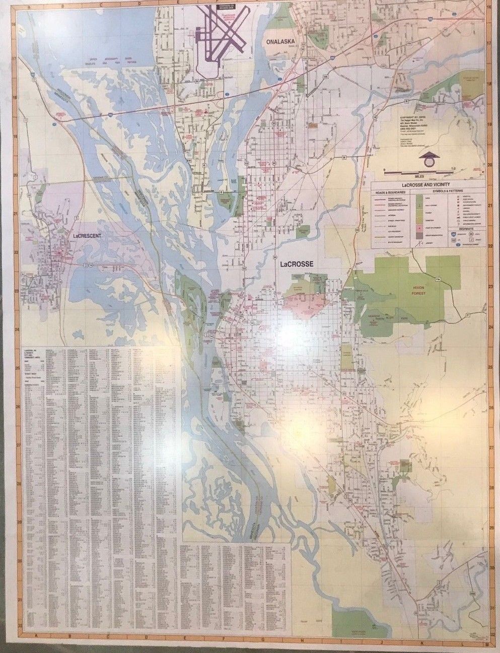 Lacrosse WI Laminated Wall Map (SG) - Maps & Atlases