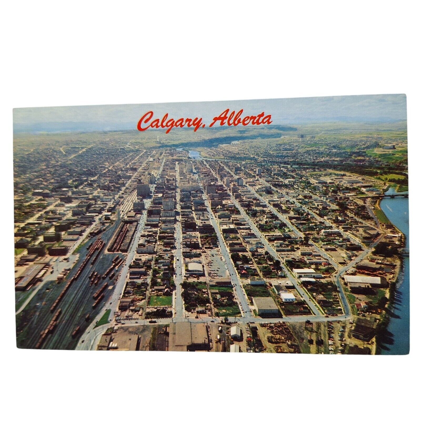 Postcard Calgary By Air Alberta Canada Chrome Unposted - Topographical ...