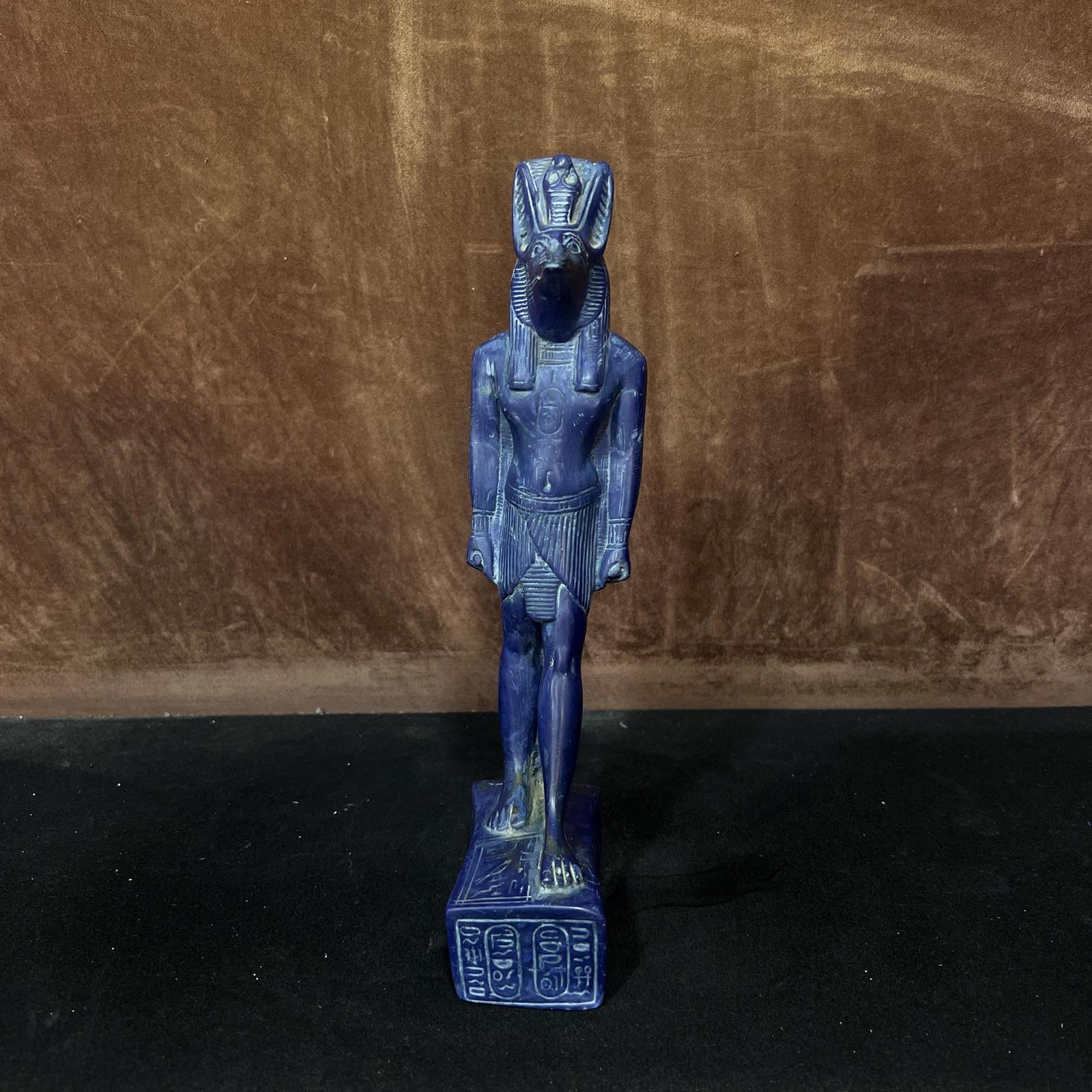 Ancient Egyptian Anubis Jackal God Rare blue stone Statue,Unique Carved ...