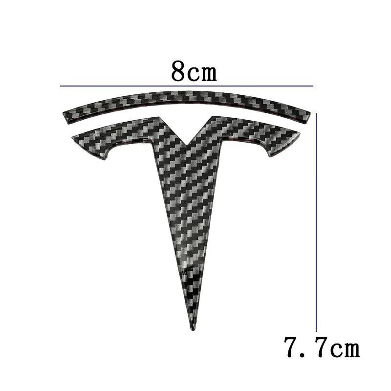 ABS Car Front Hood Bonnet Emblem Cover Sticker for Tesla Logo Model 3 ...