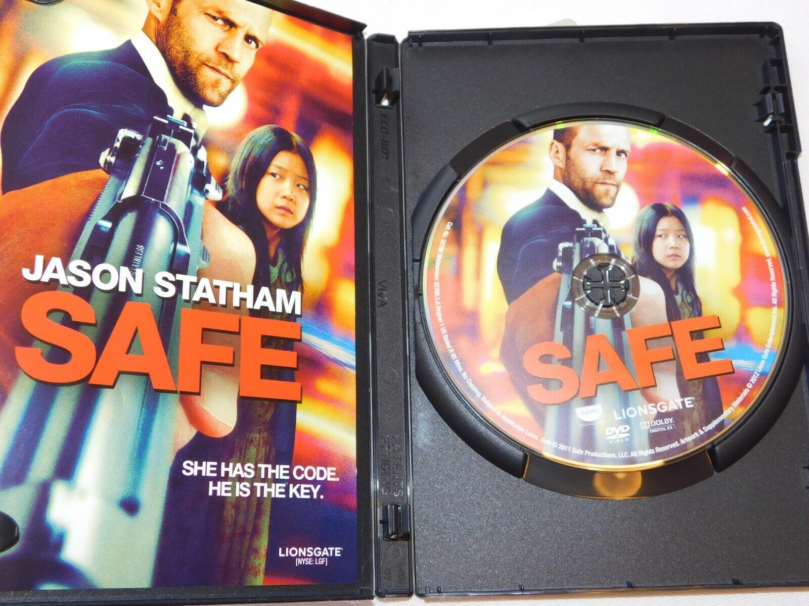 Safe DVD 2012 Widescreen Rated R Jason Statham Catherine Cahn Robert ...