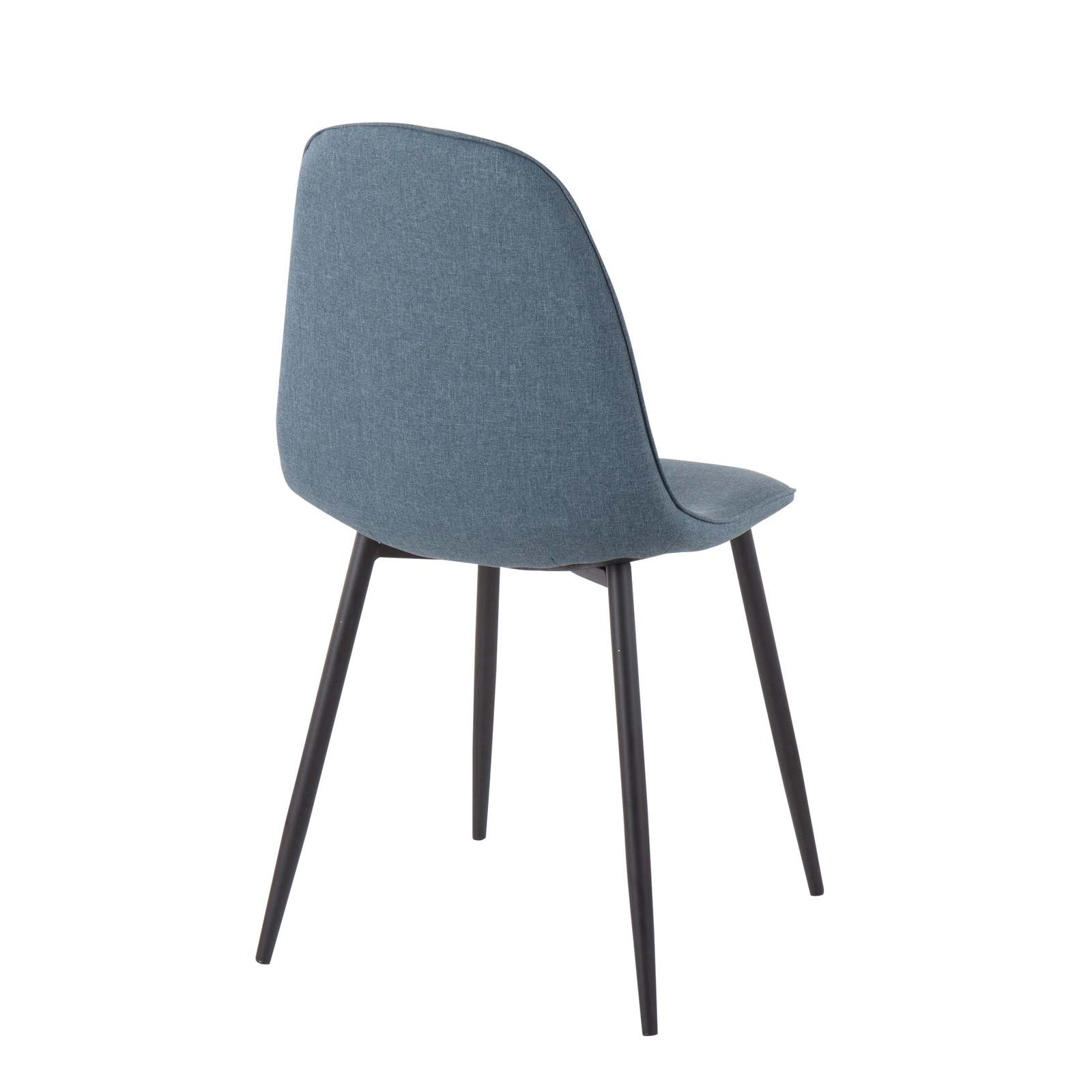 LumiSource Pebble Chairs: Black Steel & Blue Set of 2 - Chairs
