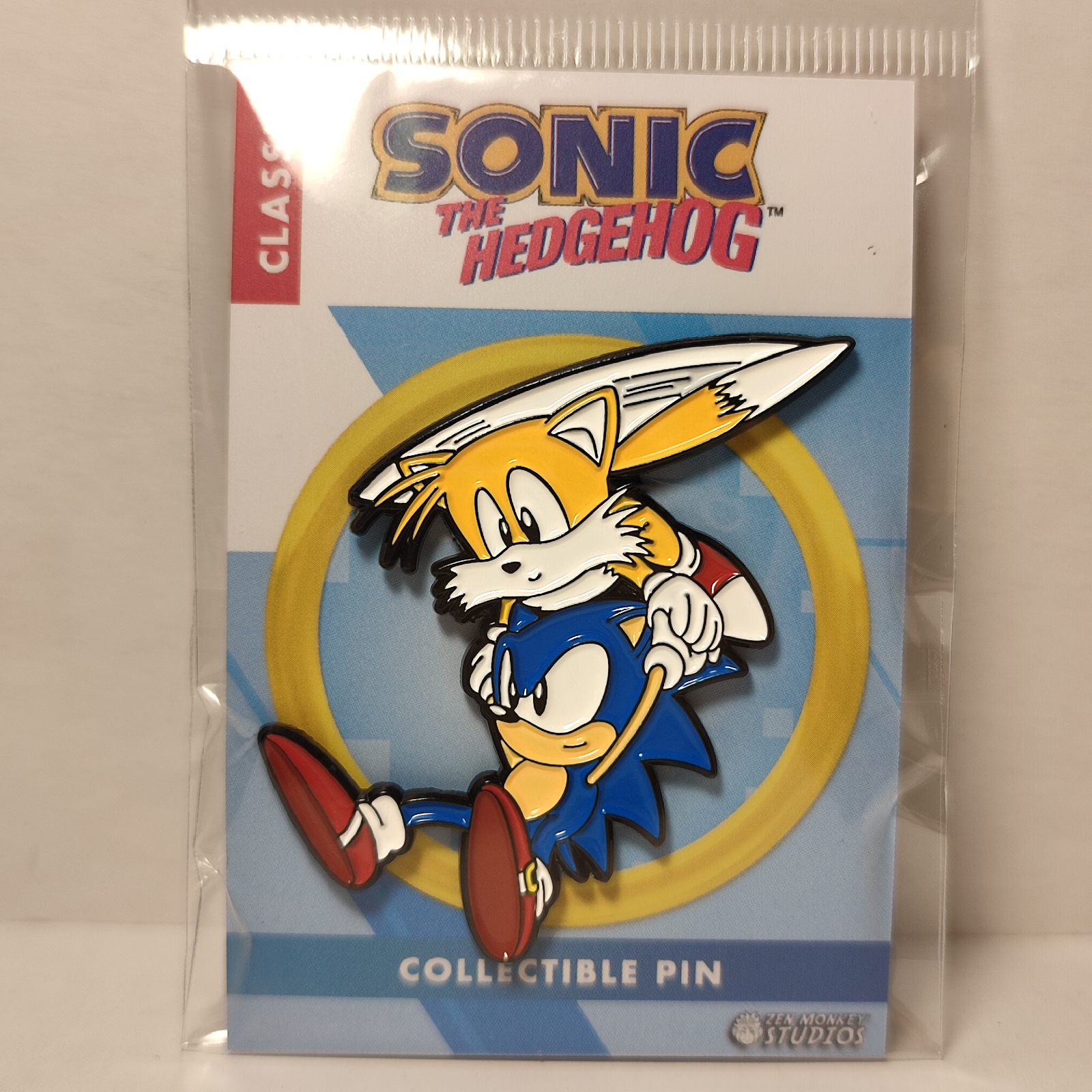 Tails and Sonic The Hedgehog Collectible Enamel Pin Official SEGA ...