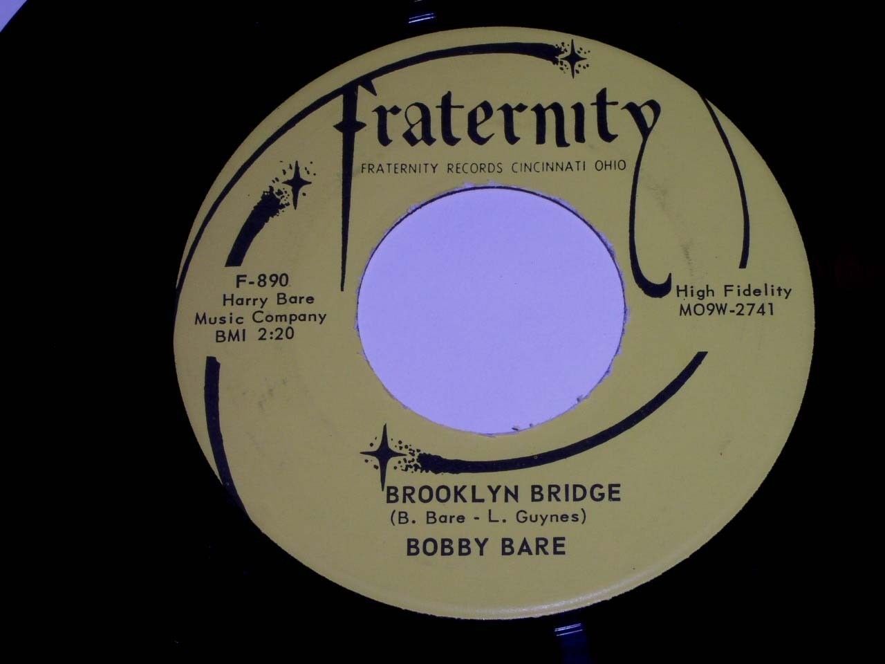 Bobby Bare Brooklyn Bridge Zig Zag Twist 45 Rpm Record Fraternity Label ...
