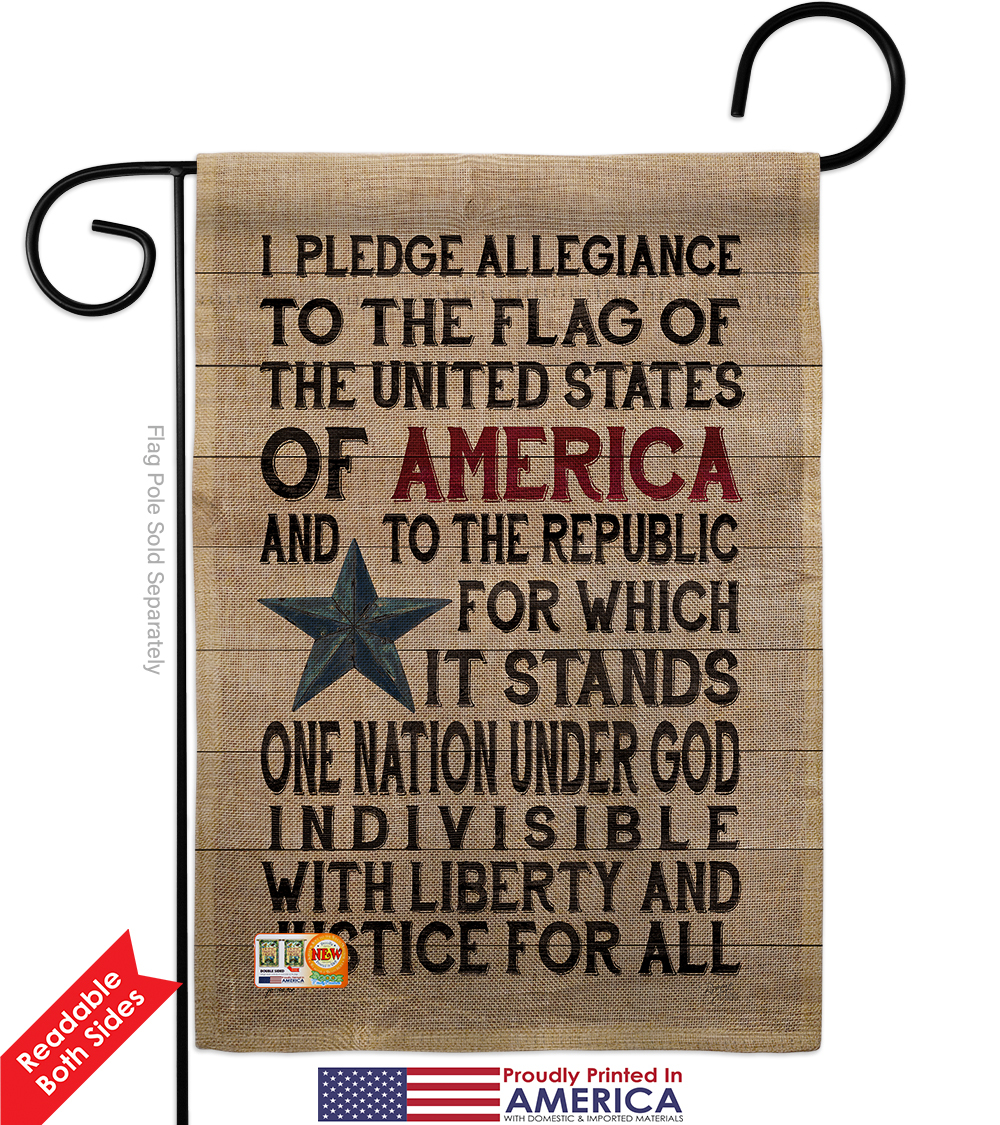 Pledge of Allegiance Burlap - Impressions Decorative Metal Fansy Wall ...