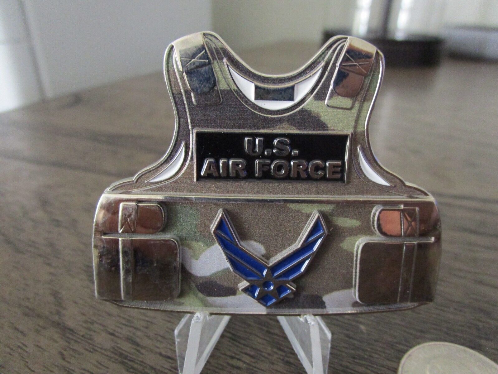 USAF Air Force Fly Fight Win Camo Tactical Vest Challenge Coin #29Q ...