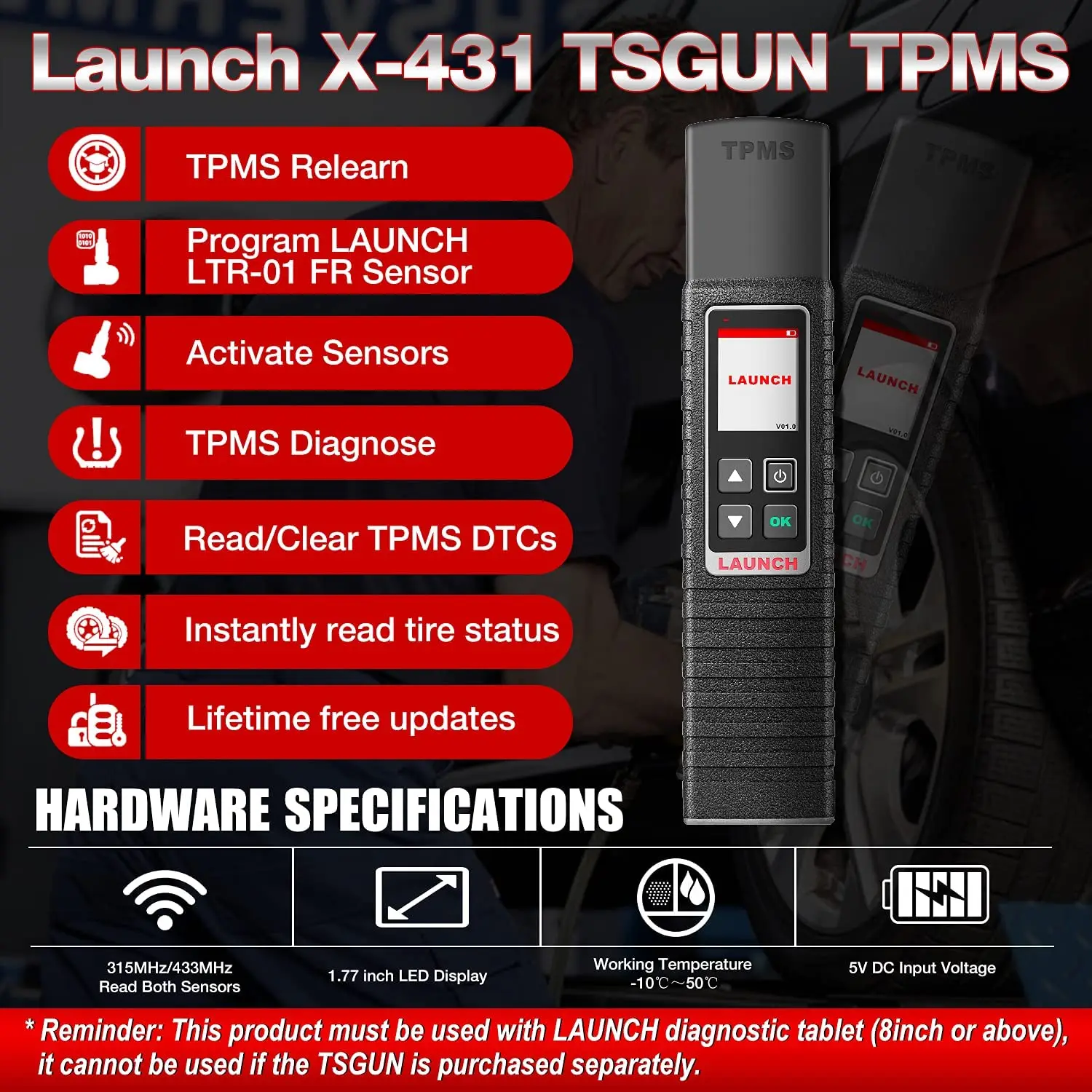 X-431 LAUNCH X431 TS TPMS Pressure and similar items
