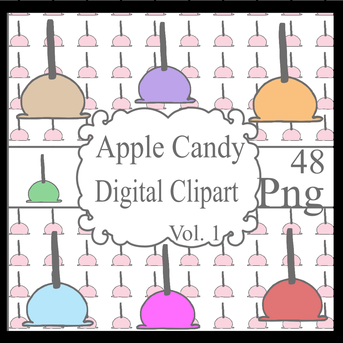 Apple Candy Digital Clipart Vol. 1 - Digital Scrapbooking