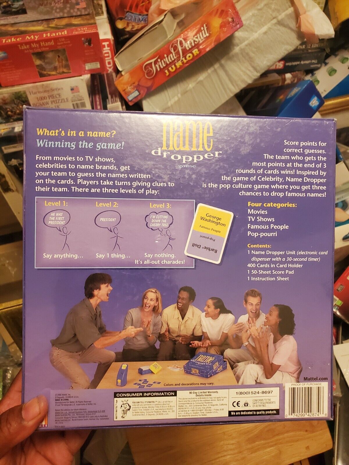 Mattel Name Dropper Game Board - Contemporary Manufacture