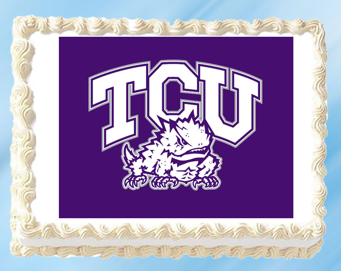 TCU Edible Image Topper Cupcake Frosting 1/4 Sheet 8.5 x 11" - Cake Toppers