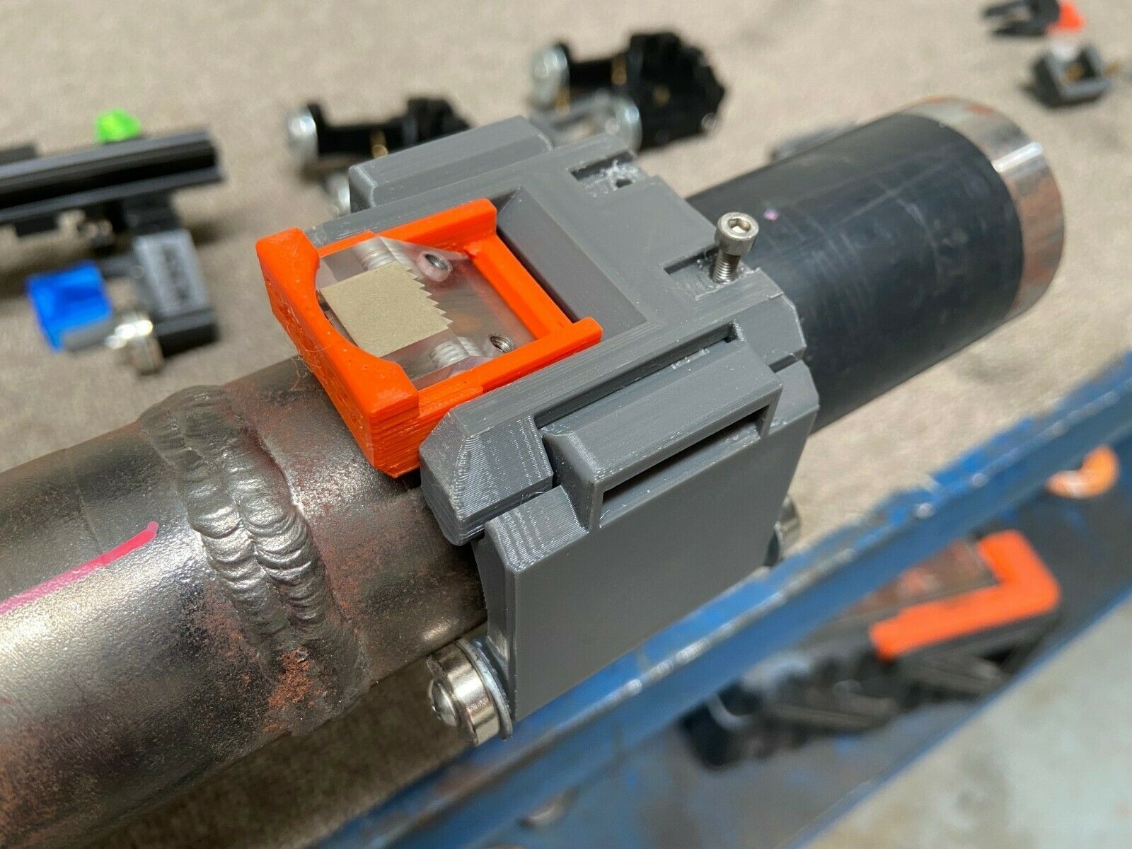 NDT Phased Array PAUT Inspection scanner, 2 inch, 50mm pipe weld - Test ...