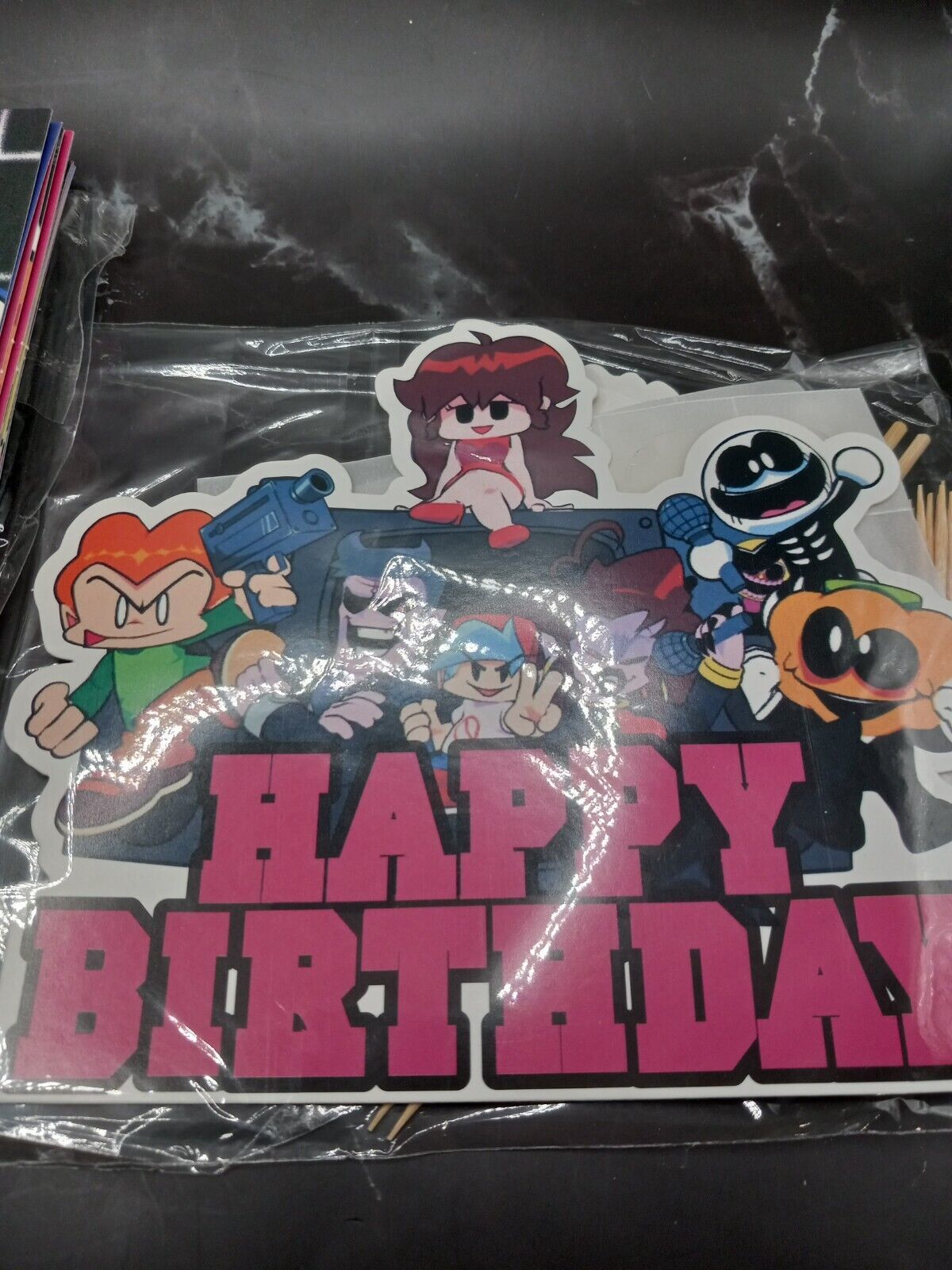 Friday Night Funkin Happy Birthday Banner And Cupcake Toppers Supplies ...