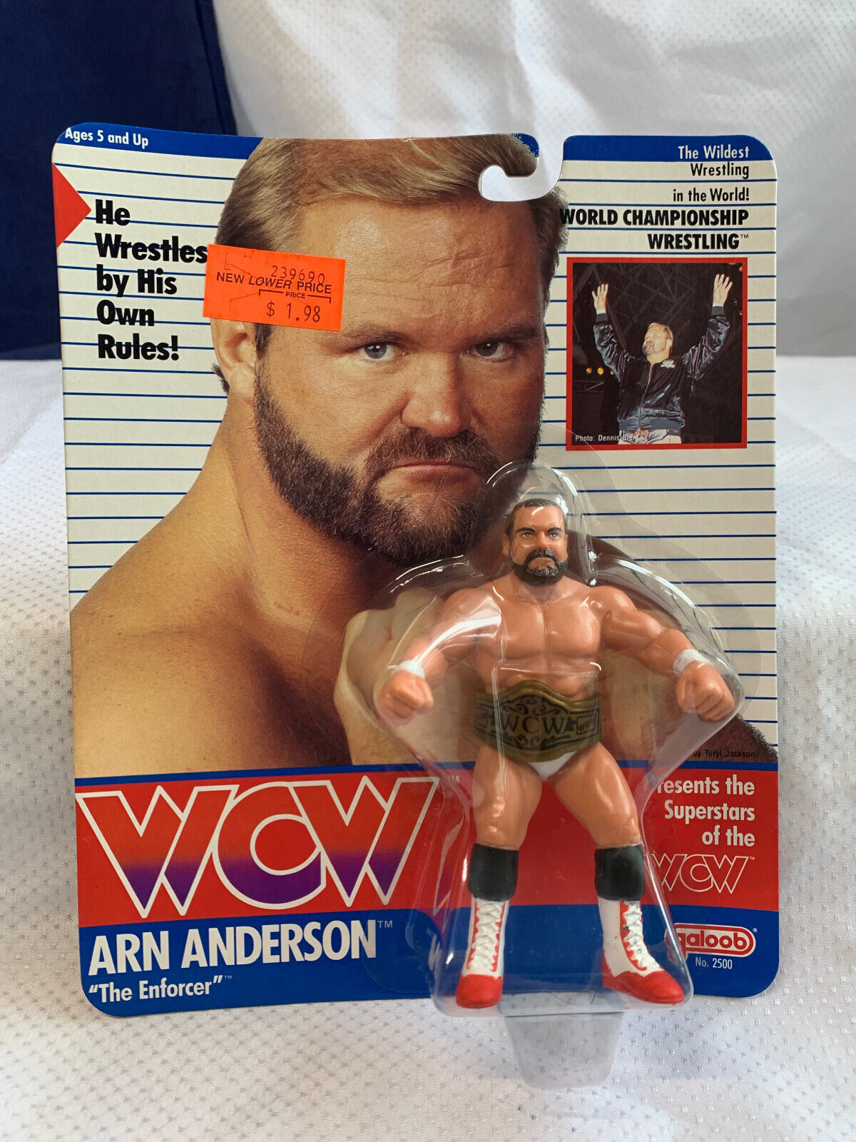 1990 Galoob WCW Wrestler "ARN ANDERSON" Action Figure in Sealed Blister ...