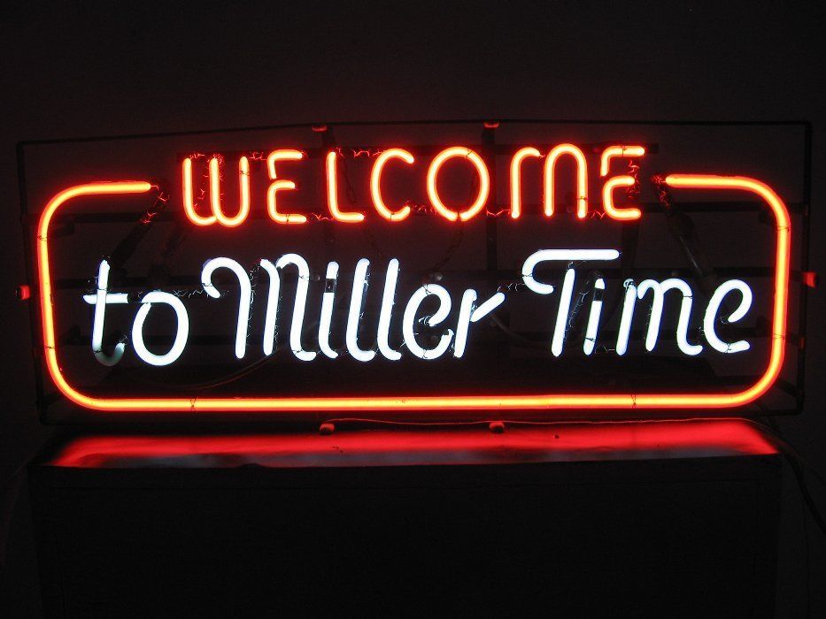 New Welcome TO Miller Time Lamp Light Bar Miller Lite Neon Sign 24"x20 ...
