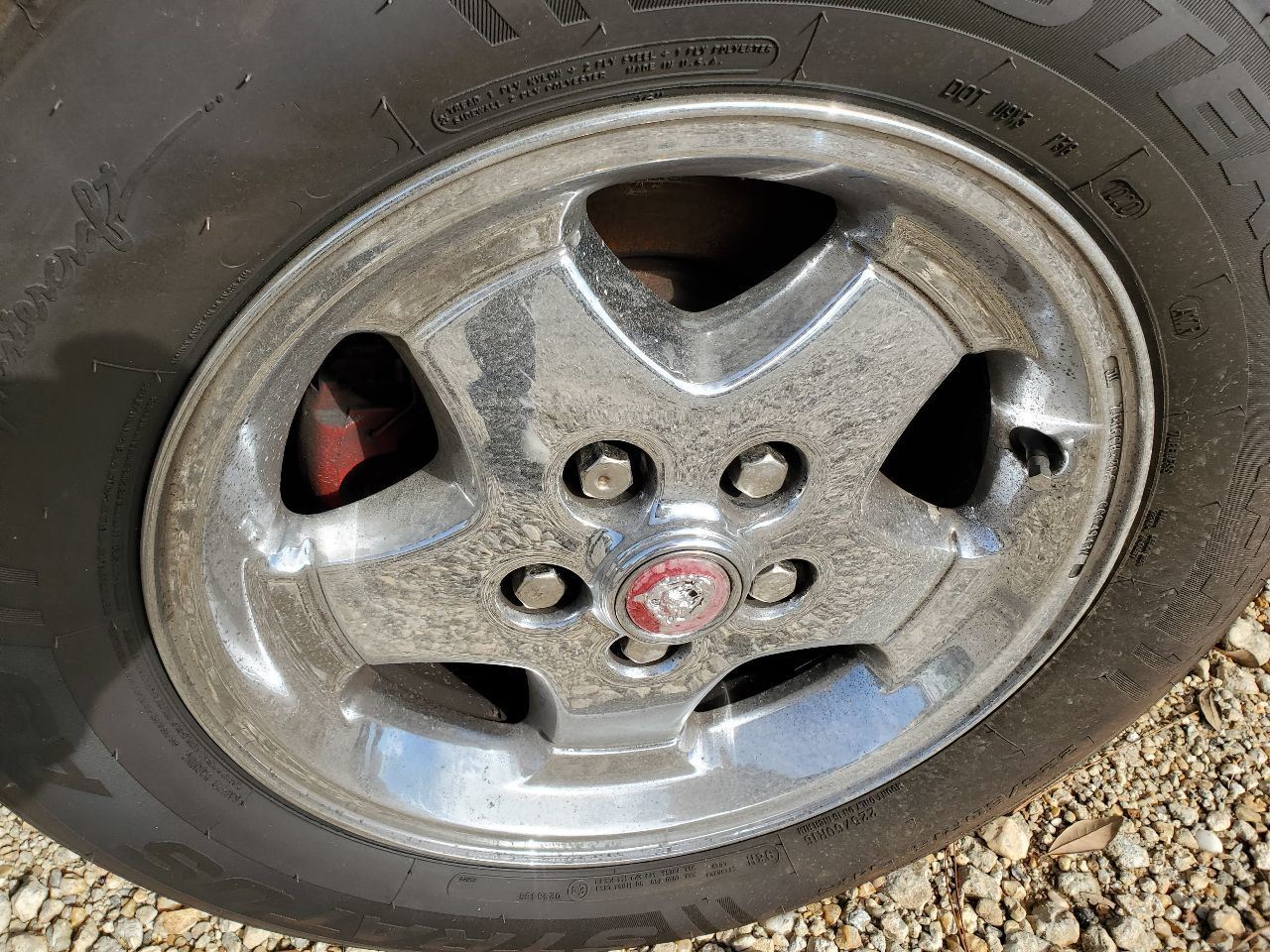 1995 Jaguar XJS OEM Set 4 Wheel Rims 16x7 Chrome With Center Caps Lug ...