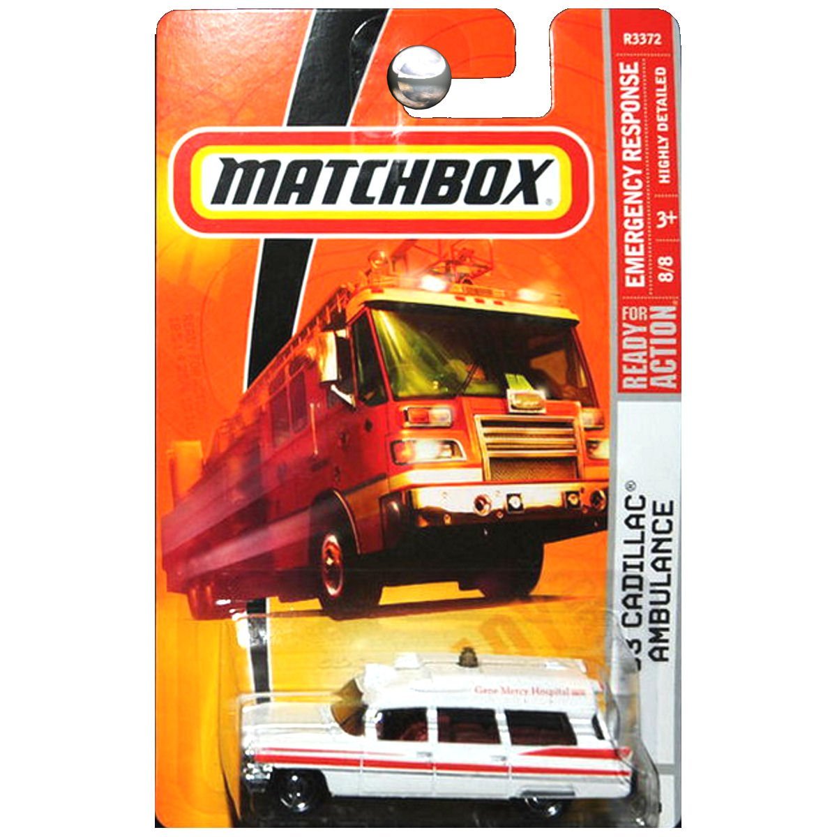 Matchbox Emergency Response 1963 Cadillac Ambulance White Gene Mercy ...