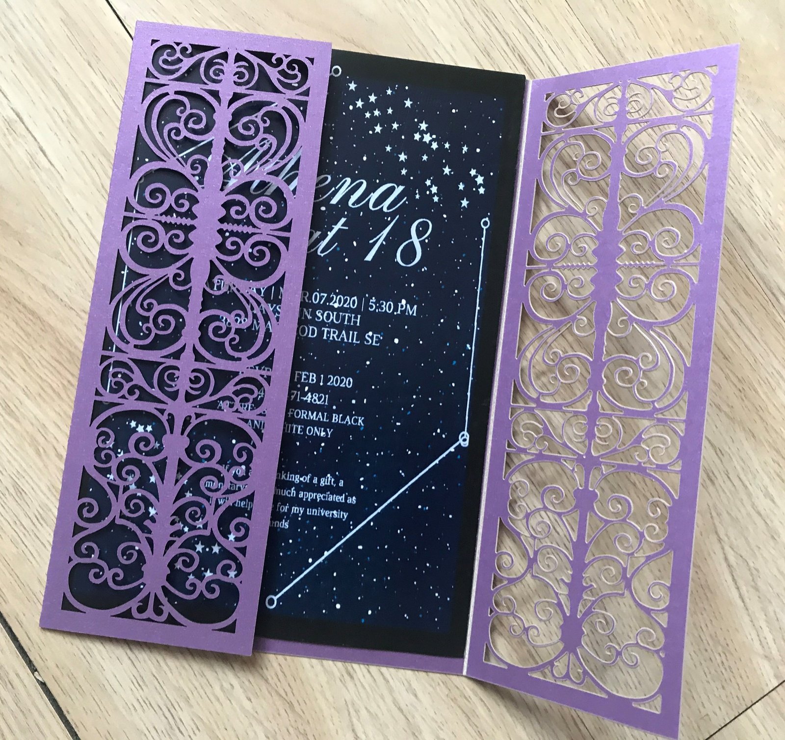 50pcs Pearl custom party invitation,laser cut Invitations,Laser Cut ...