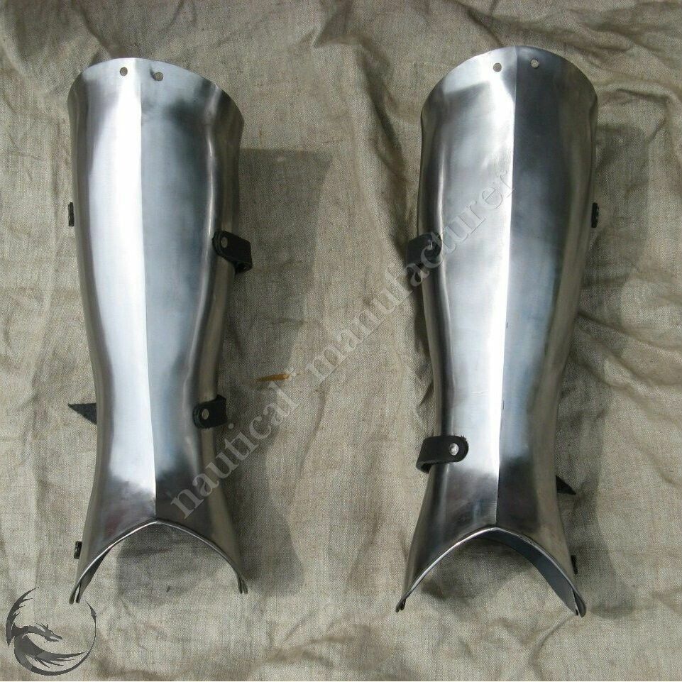 Medieval Knight Armor greaves Crusader Spartan Steel armor Reenactment ...