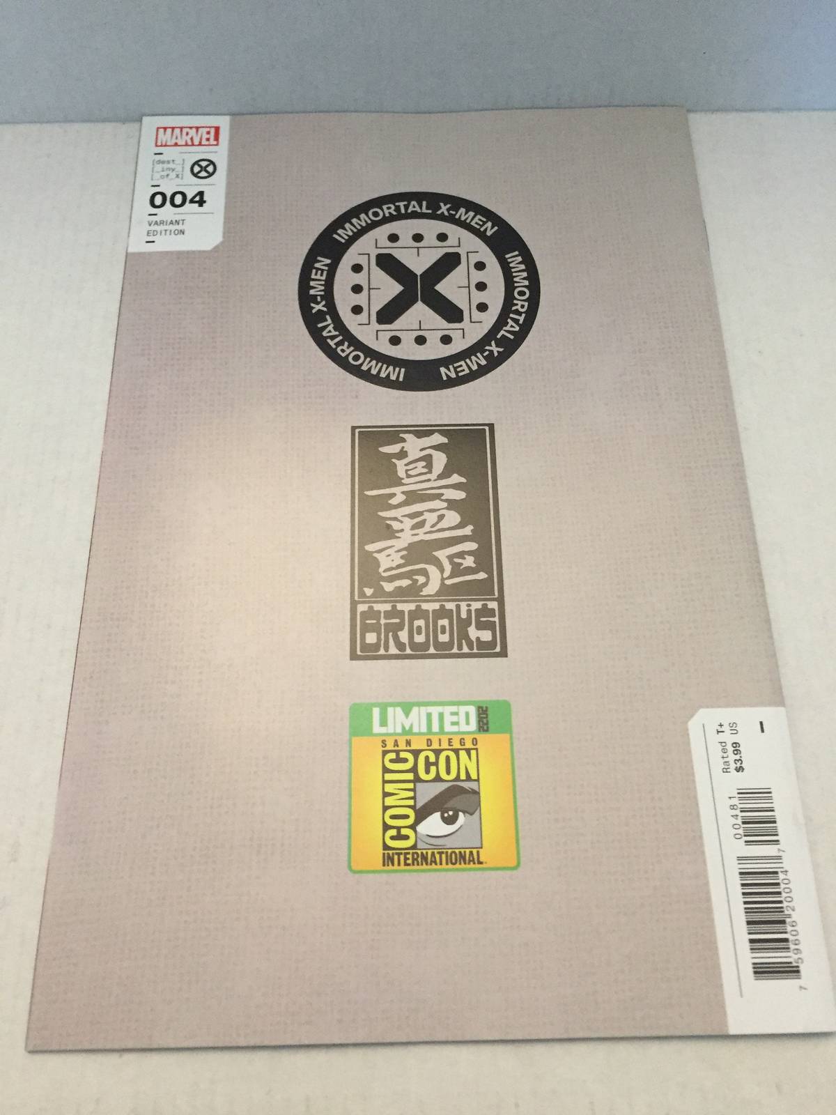 2022 SDCC Convention Exclusive Immortal X-Men Virgin Black Variant #4 ...