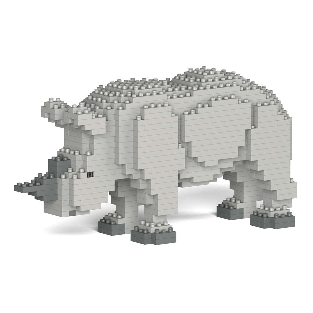 Rhino Sculptures (JEKCA Lego Brick) DIY Kit - Building Toy Complete ...