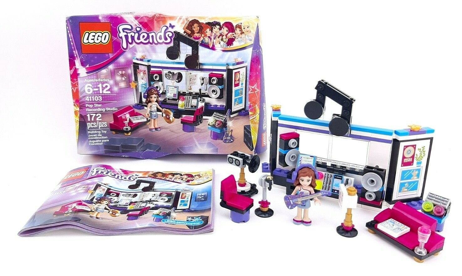 Lego ® - Friends 41103 Pop Star Recording Studio 100% Complete - LEGO ...
