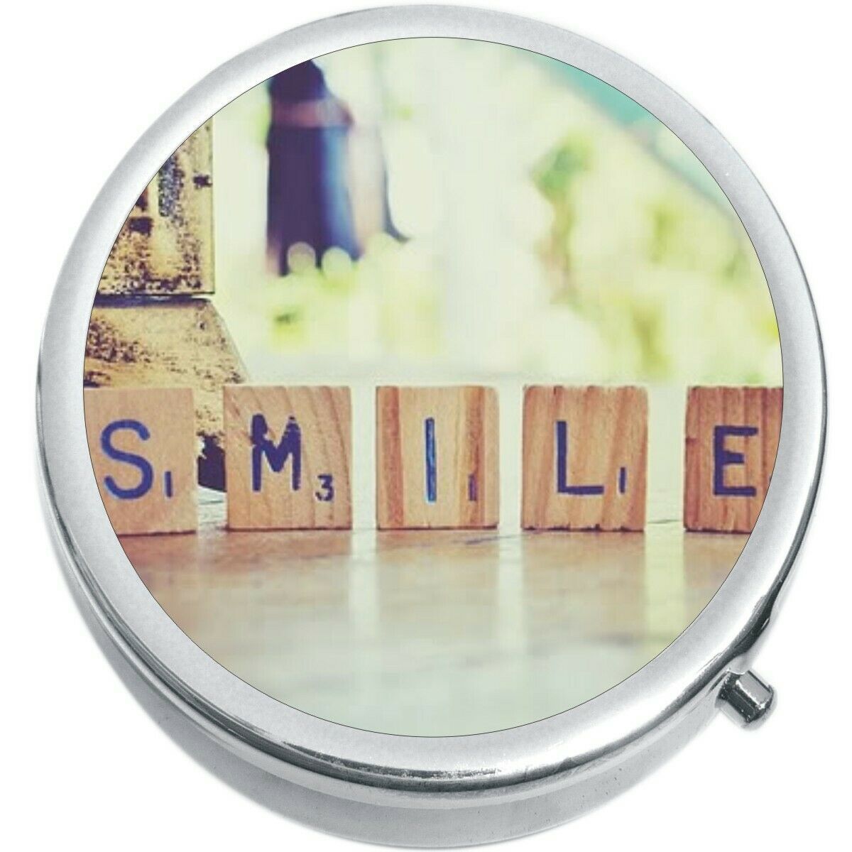 Smile Scrabble Tiles Medicine Vitamin Pill Box - Pill Boxes, Pill Cases