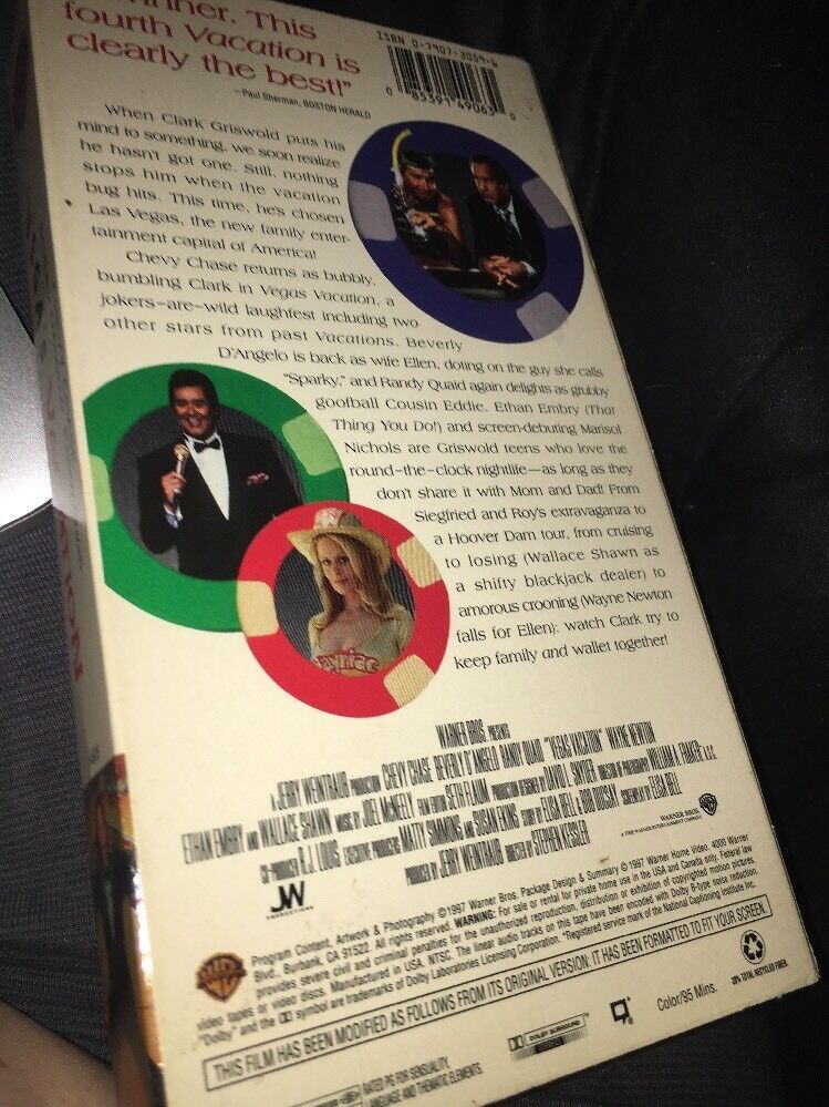 VHS - VEGAS VACATION starring CHEVY CHASE, BEVERLY D'ANGELO, RANDY ...