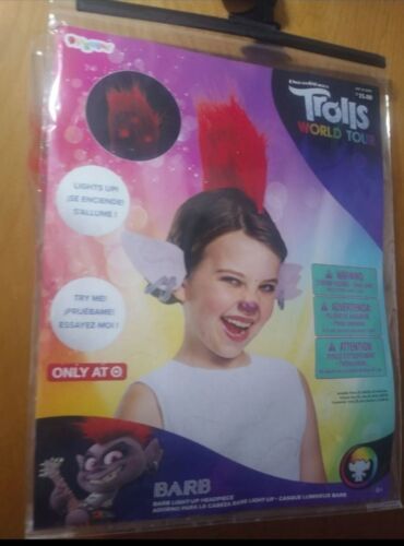 DreamWorks Trolls World Tour Child Barb Light Up Halloween Costume Hair ...