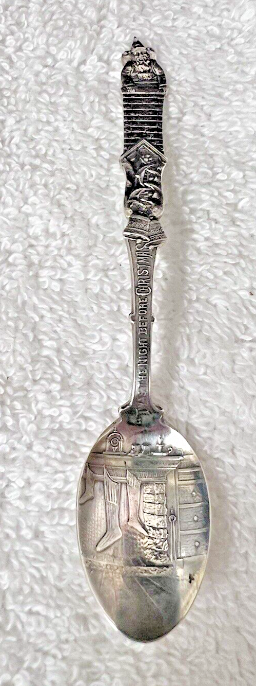 Antique Sterling Silver Night Before Christmas Spoon British Hallmarks ...