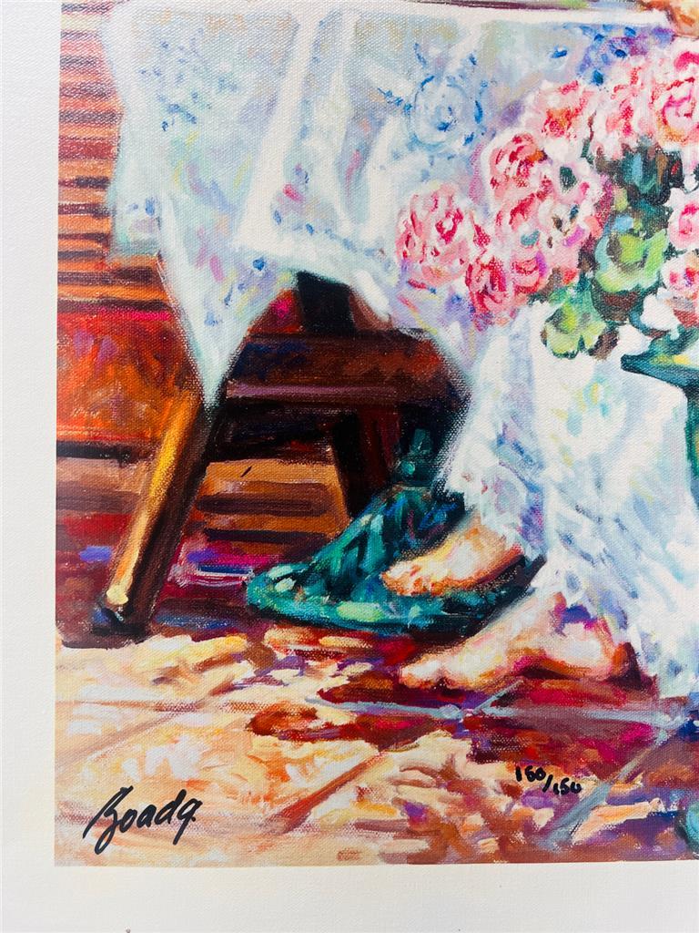 Sebastia Boada Reading Under The Parasol Hand Signed Limited Giclee on ...