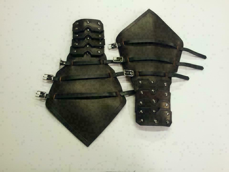 Medievale Reverse Clamshell Gothic Arm Leather Armor Gauntlet Larp ...