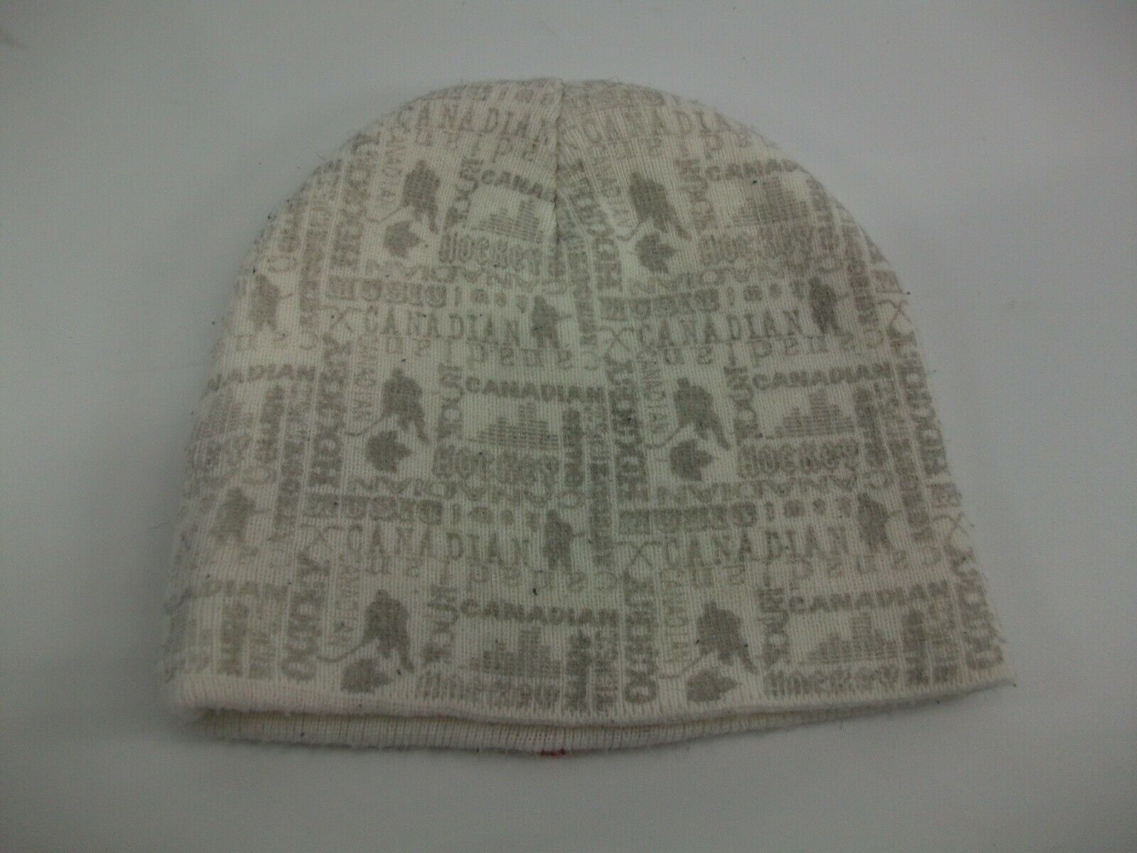 Molson Canadian Hockey Winter Hat Red White Gray Toque Beanie Stocking ...