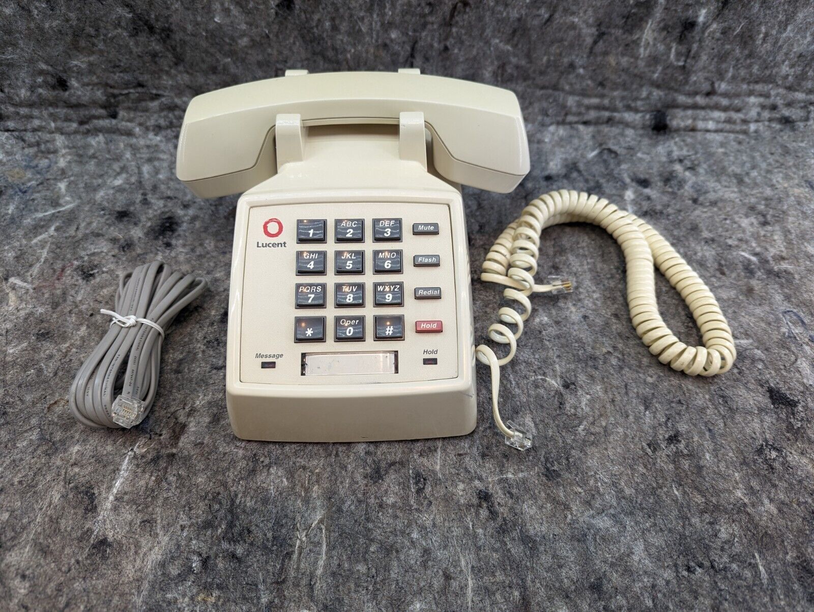Vintage Lucent Push Button Landline Phone - White Model 2500YMGP ...