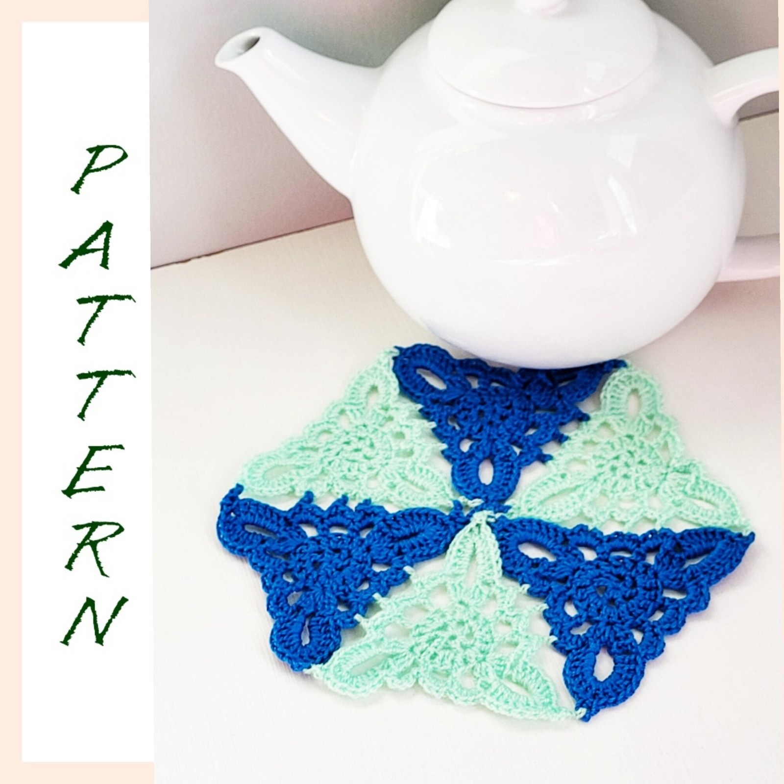 Doily from triangles crochet pattern, Easy crochet openwork doily ...