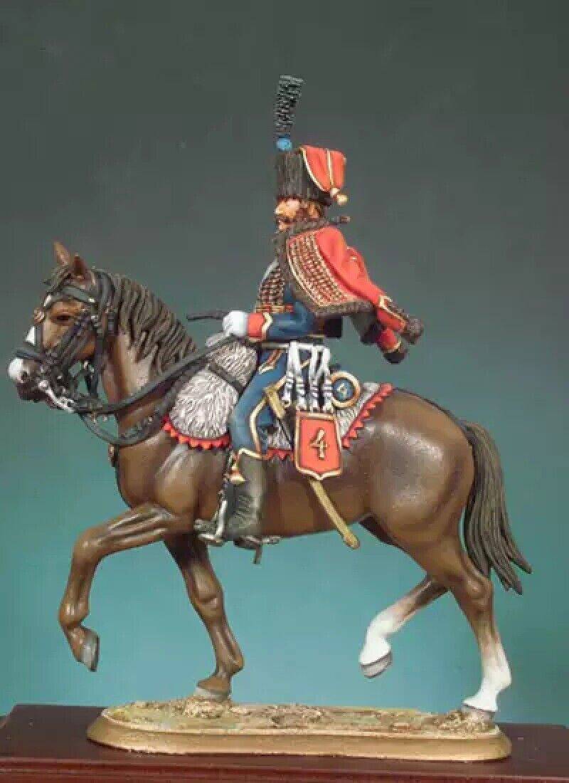 1/32 54mm Resin Model Kit Napoleonic Wars French Hussar Unpainted - Figures