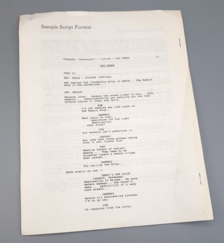 Star Trek Script Submission Guidelines 1995-1996 Deep space Nine ...