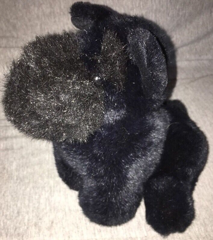 Vintage 1989 Dakin Black Scottie Puppy Dog 10" Doll Plush Stuffed ...