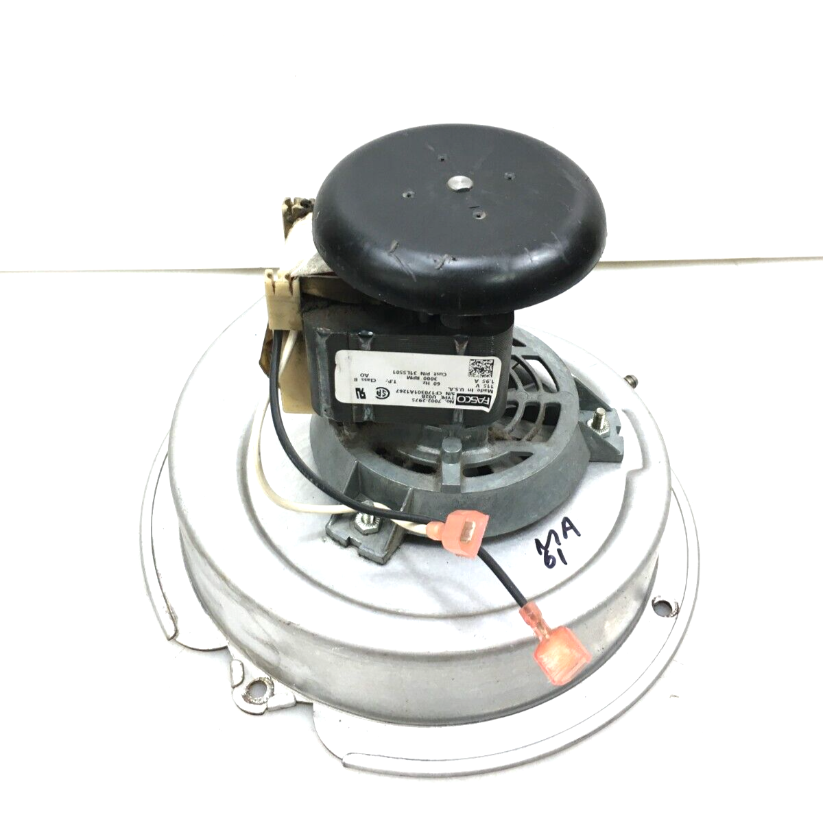 FASCO 7002-2975 Draft Inducer Blower Motor Lennox P/N 31L5501 115V used ...