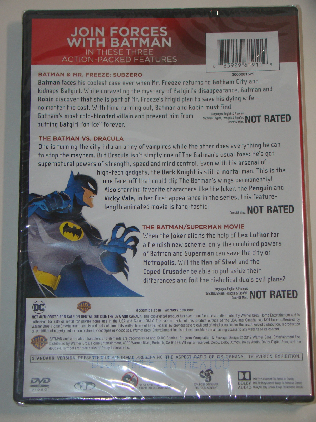 DC BATMAN TRIPLE FEATURE (Dvd) (New) - DVDs & Blu-ray Discs