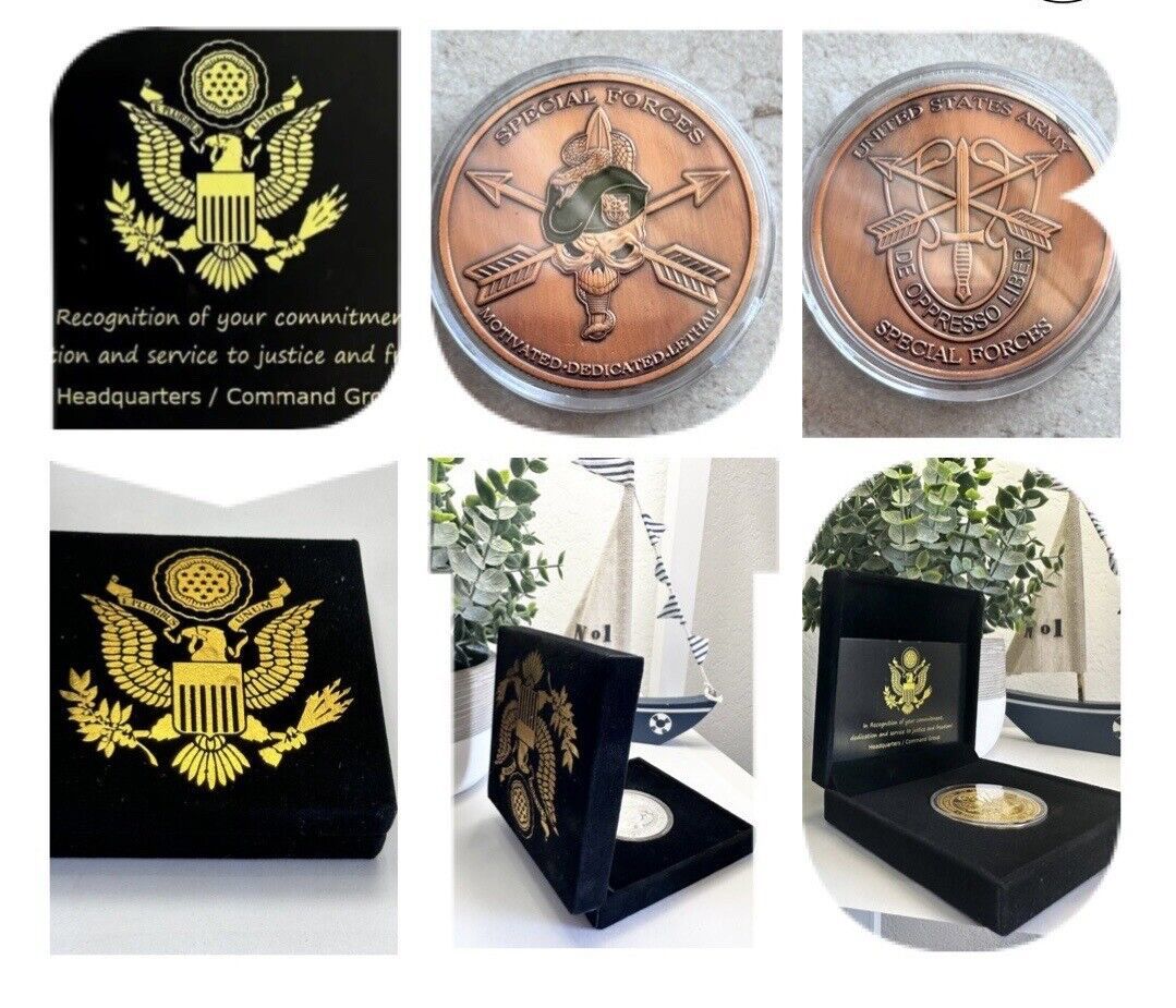 Army Special Forces Challenge Coin Motivated Dedicated Lethal Military ...