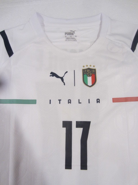 Ciro Immobile Italy 20/21 Euro Match Slim Fit White Away Soccer Jersey ...